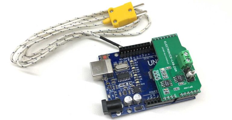 Type K Thermocouple Sensor Amplifier Arduino Shield - Electronics-Lab