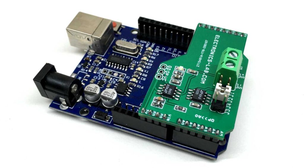 Type K Thermocouple Sensor Amplifier Arduino Shield - Electronics-Lab.com