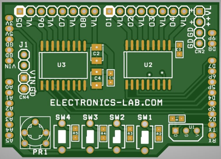 8 Channel Infra-Red Remote-Control Arduino Shield Using ULN2803 - Electronics-Lab