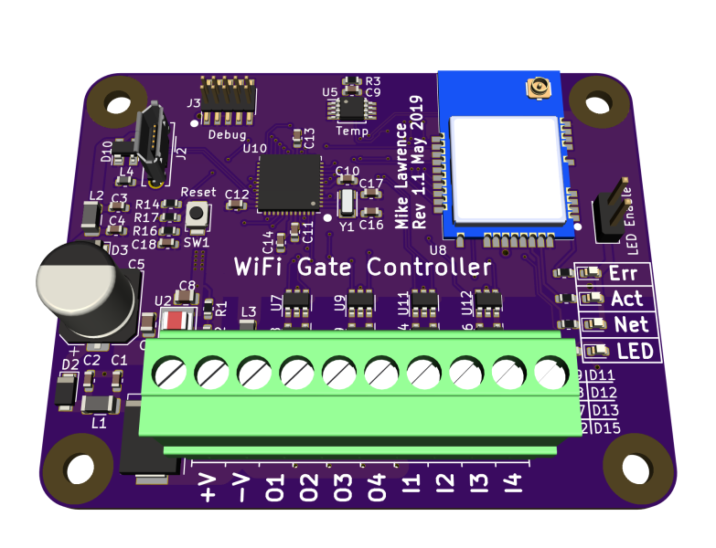 WiFi-Gate-Controller-3D - Electronics-Lab.com