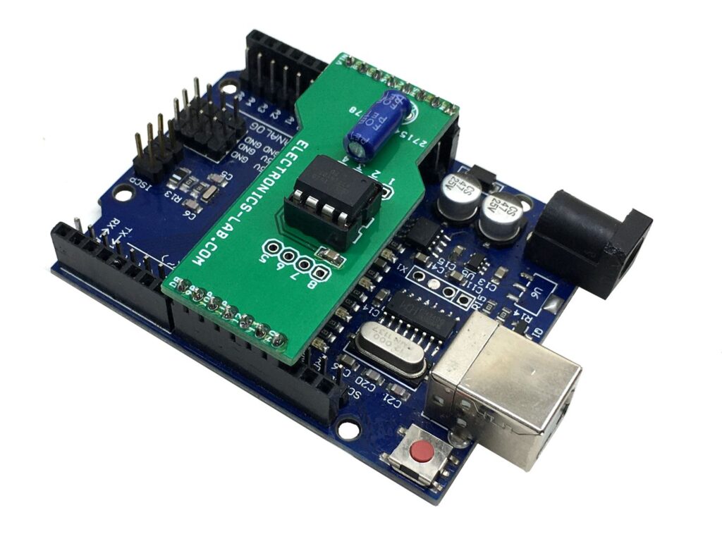 Attiny85 8-pin Arduino Programming Shield - Electronics-Lab