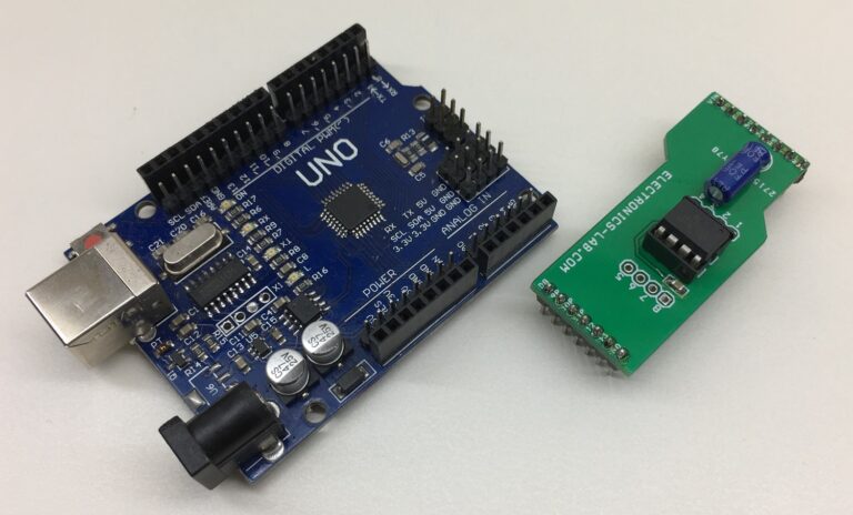 Attiny85 8-pin Arduino Programming Shield - Electronics-Lab