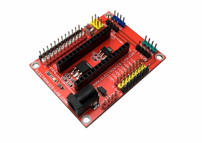 Expansion Shield - Breakout Board for Arduino Nano - Electronics-Lab