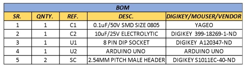 Attiny85 8-pin Arduino Programming Shield - Electronics-Lab