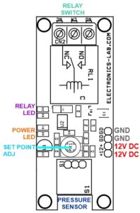 Liquid or Air Pressure Switch with Relay - Electronics-Lab