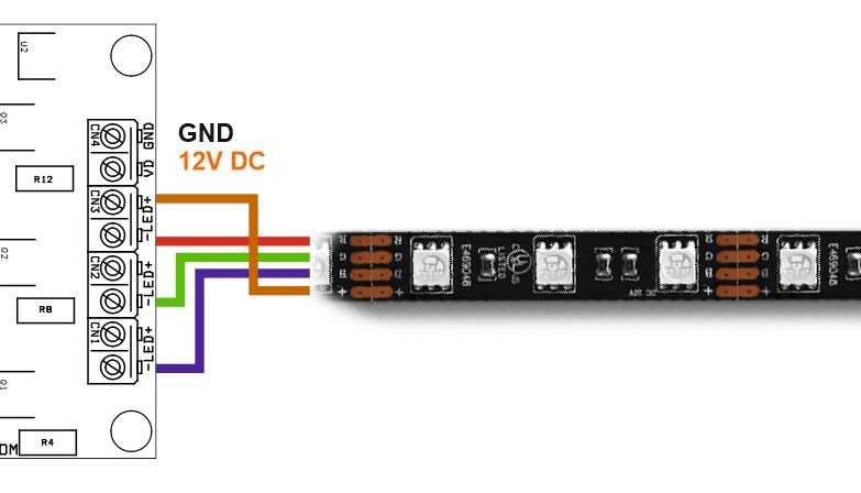 connections led strip - Electronics-Lab.com