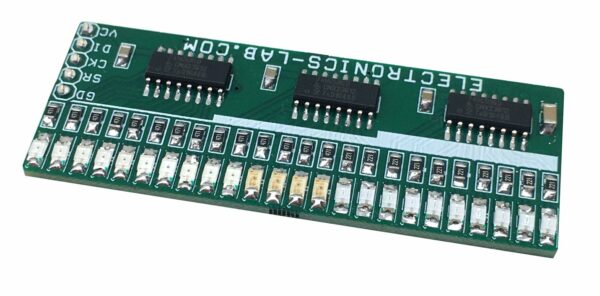 24 LEDs Bargraph Display using 74HC595 Shift Register - Electronics-Lab