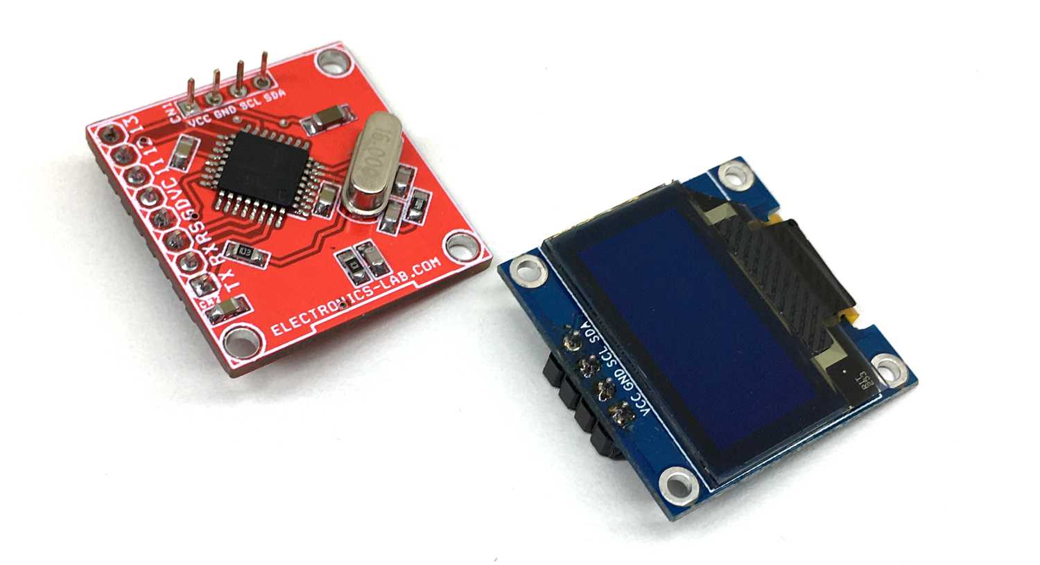 Thermoduino Oled Display Thermometer And Tiny Arduino Board Electronics