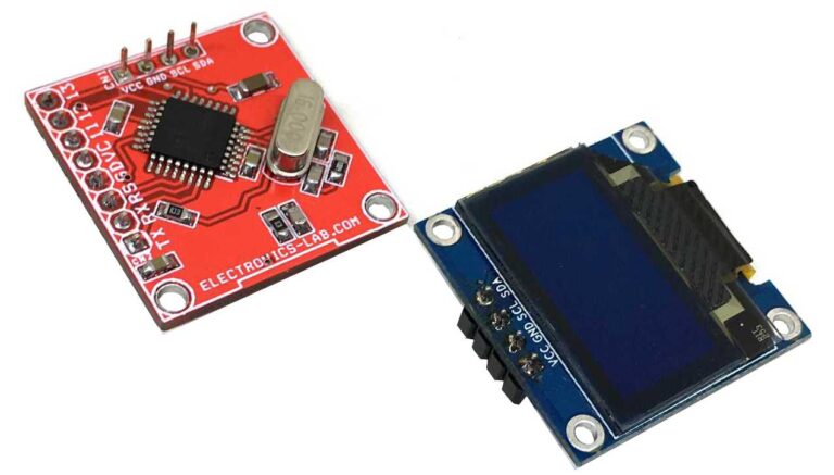 Thermoduino Oled Display Thermometer And Tiny Arduino Board