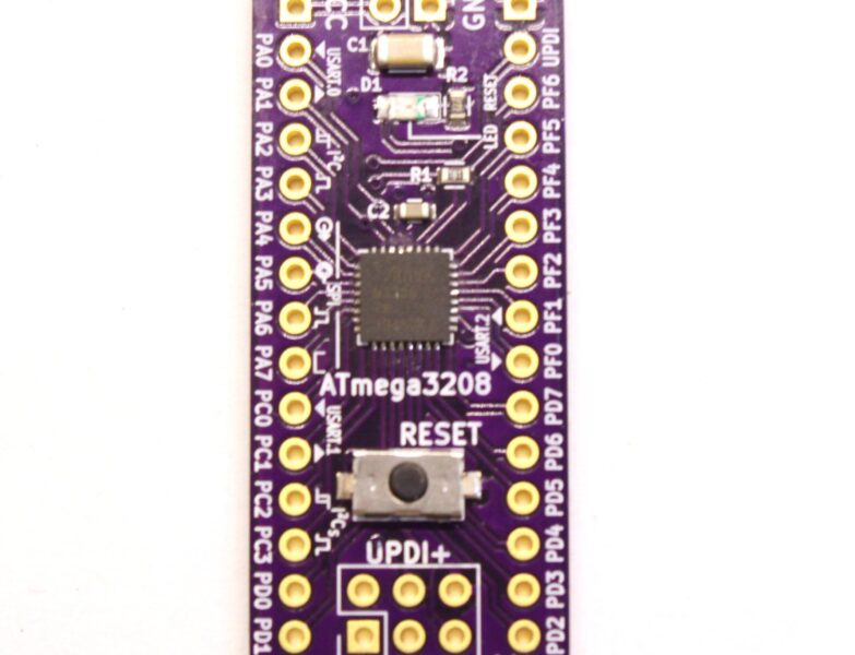 ATmega3208-Dev-Board-Top-View - Electronics-Lab.com