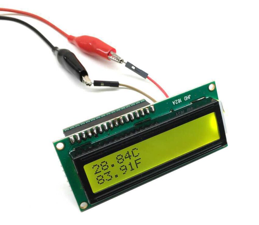 Low Cost Room Thermometer Using 16x2 LCD and Atmega328 - Electronics-Lab