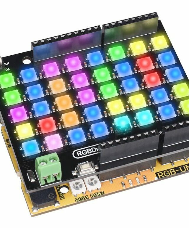 The RGBDuino shield - Electronics-Lab.com