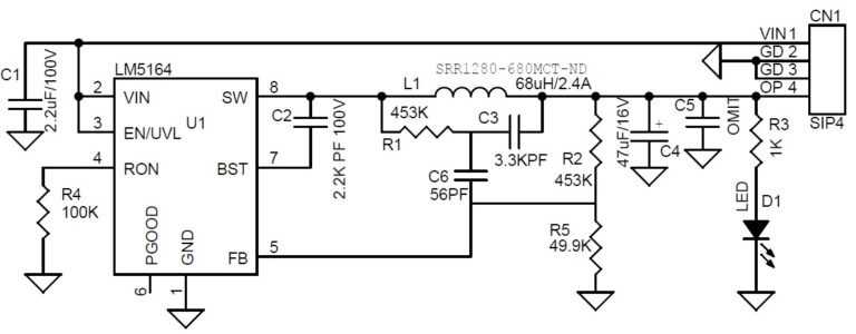 65V Input to 12Vdc Output - 1A synchronous buck DC/DC converter using ...