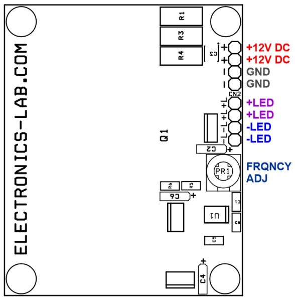 LED Fading Effect / LED Strobe using 555 - Electronics-Lab
