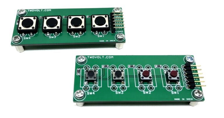 4 Tactile Switch Breakout Board - Electronics-Lab