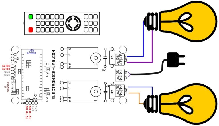 Arduino Nano- Switching ON/OFF Appliances Using Infra-Red Remote (Two ...
