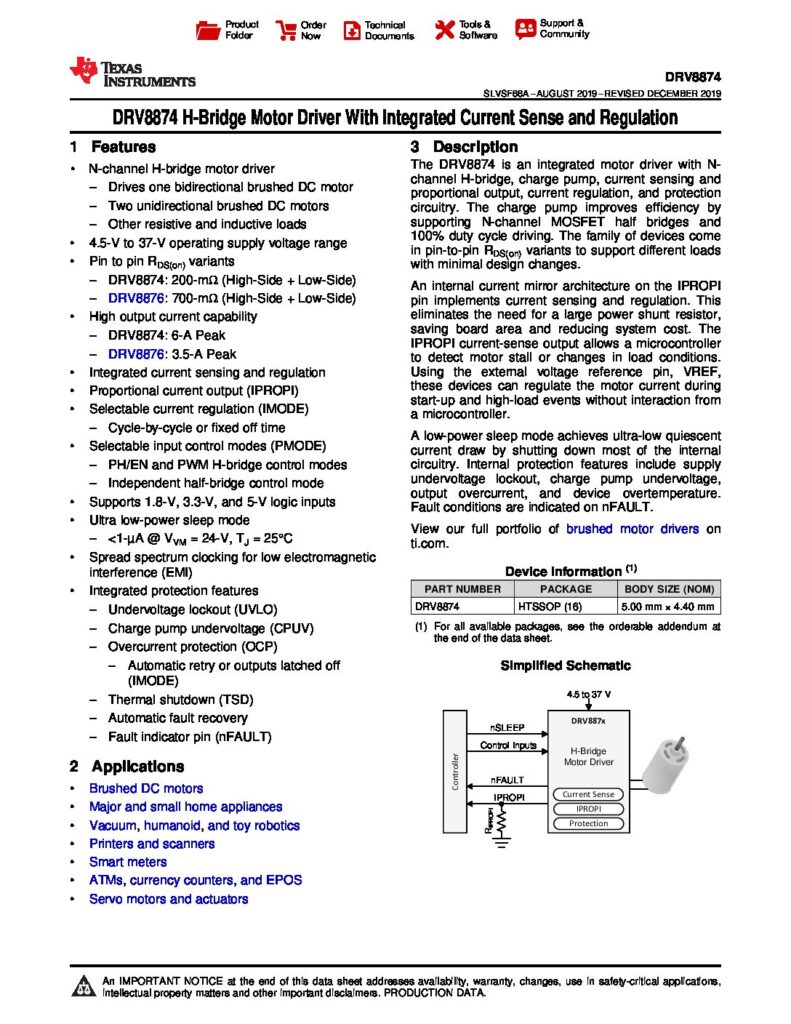 drv8874 - Electronics-Lab.com