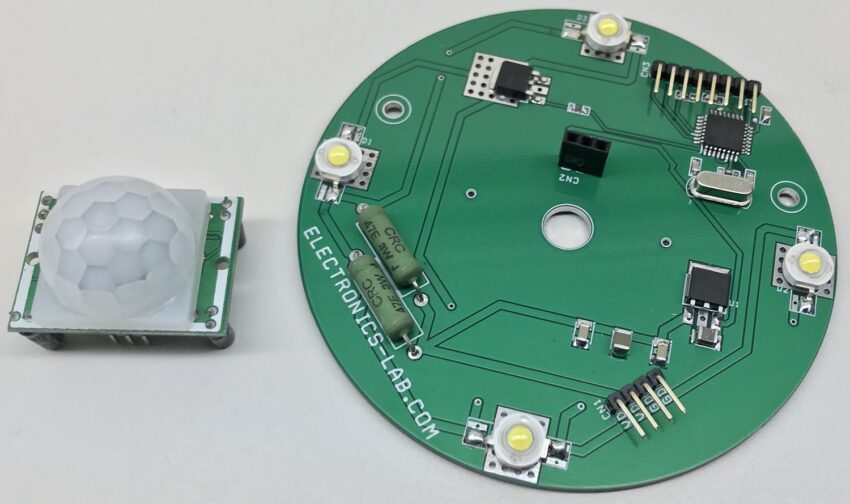 PIR Motion Sensor LED Ceiling Light - Arduino Compatible - Electronics-Lab