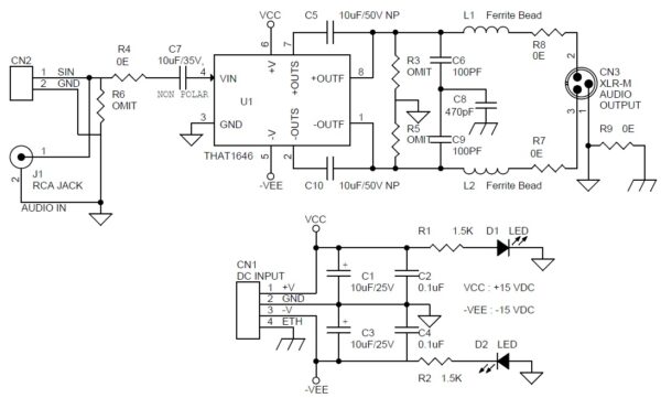 Audio-Balanced Line Driver - Unbalanced Audio to Balanced Audio ...