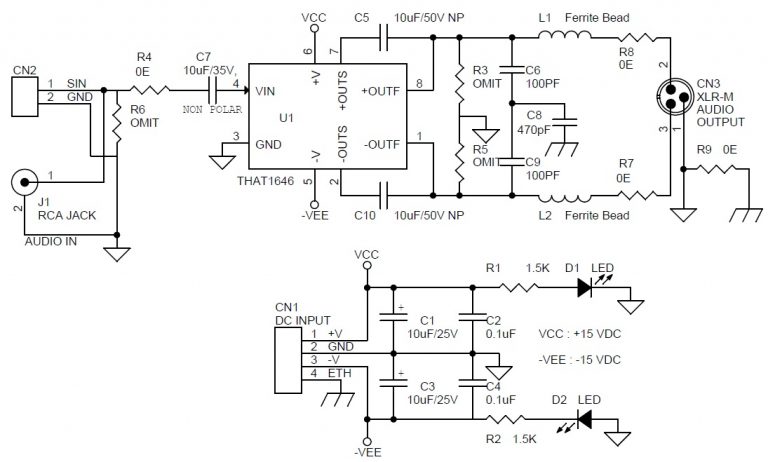 Audio-Balanced Line Driver - Unbalanced Audio to Balanced Audio ...
