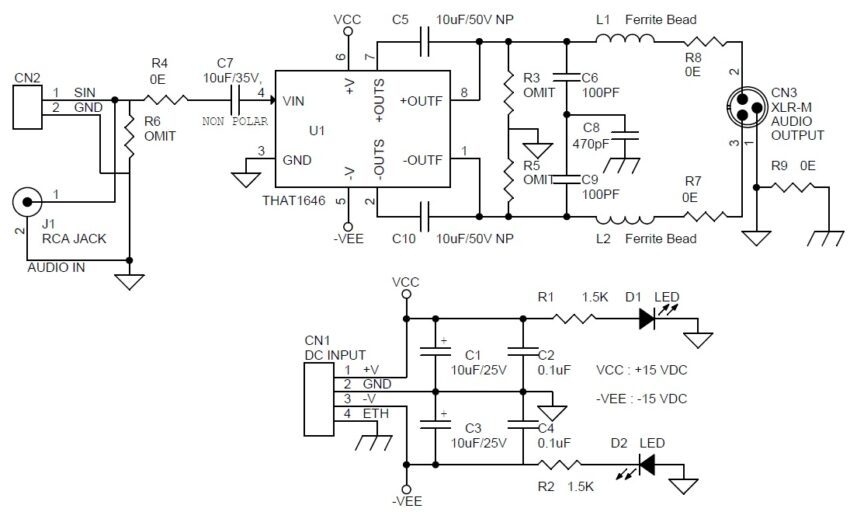 Audio-Balanced Line Driver - Unbalanced Audio to Balanced Audio ...