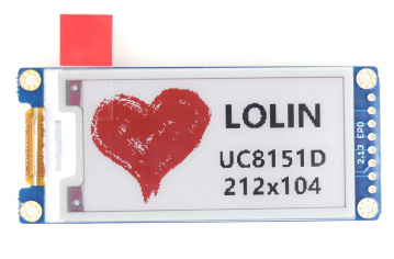 2-13-Tri-Color-eInk-ePaper-212x104-Display-Shield-V1-0-0-for-LOLIN ...
