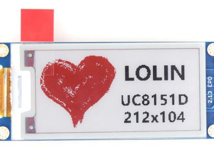 2-13-Tri-Color-eInk-ePaper-212x104-Display-Shield-V1-0-0-for-LOLIN ...