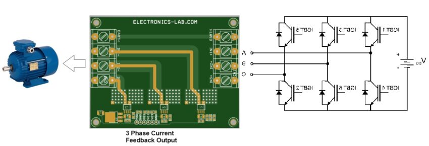 3 Phase Isolated Hall-effect Current Sense Amplifier with +/-600V Working Voltage and +/-46A ...