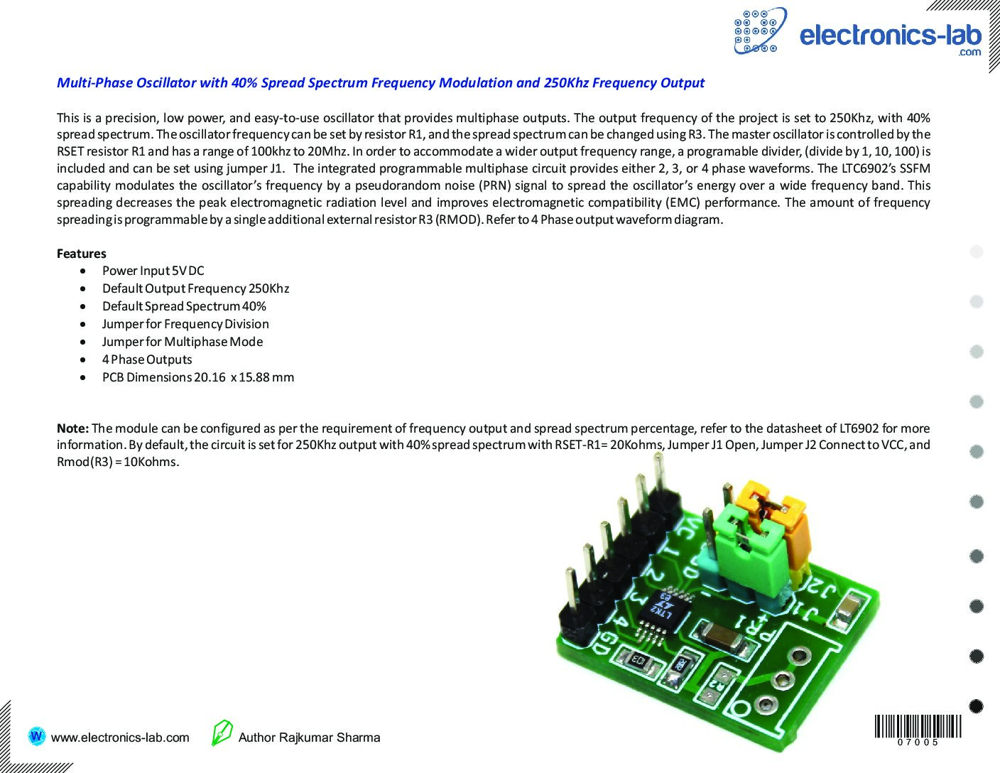Multiphase Oscillator with 40% Spread Spectrum Frequency Modulation and ...