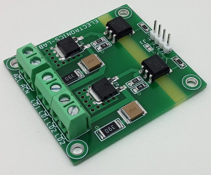Low Profile 2 Channel Solid State Relay for AC Loads - Electronics-Lab