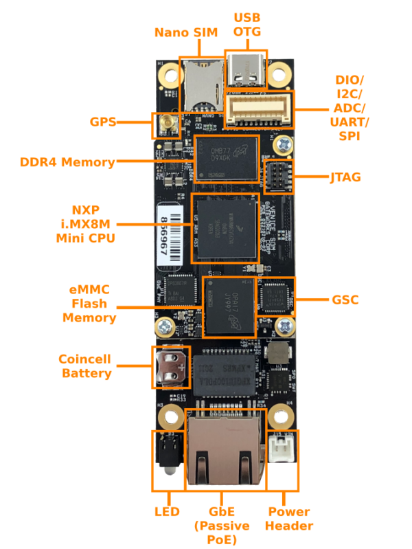 New 35x100mm Small i.MX8M Mini Single Board Computer - Electronics-Lab