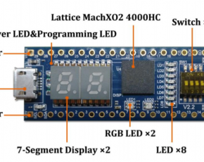 Labeled STEP-MXO2 FPGA Development Board - Electronics-Lab.com