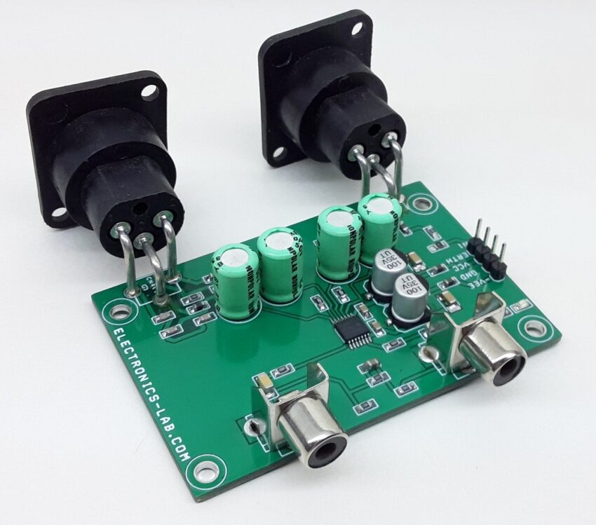 Stereo Balanced to Unbalanced Audio Converter - Electronics-Lab