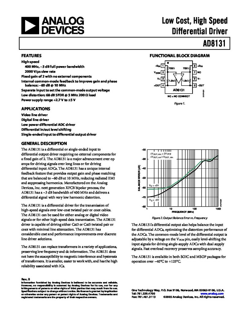 AD8131 - Electronics-Lab.com