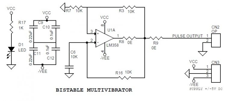 BISTABLE MULTIVIBRATOR SCHEMATIC - Electronics-Lab.com
