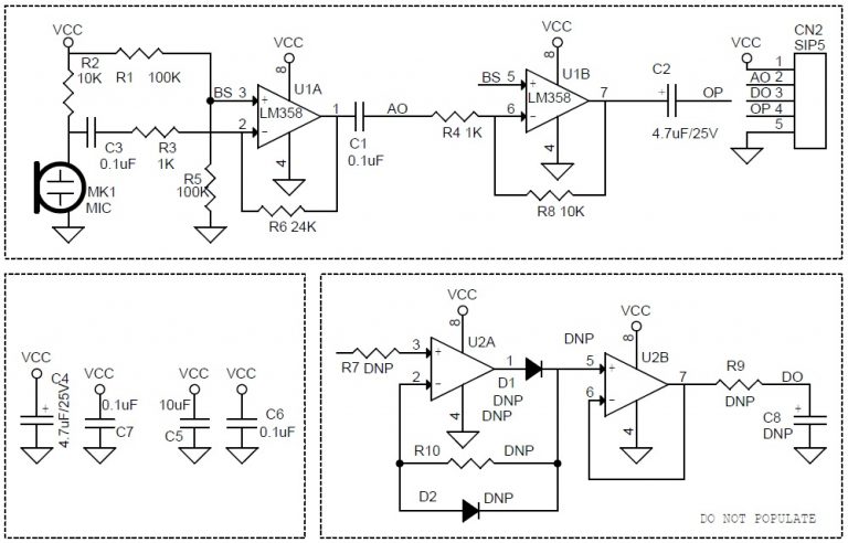 Microphone Preamplifier - Sound Sensor - Electronics-Lab