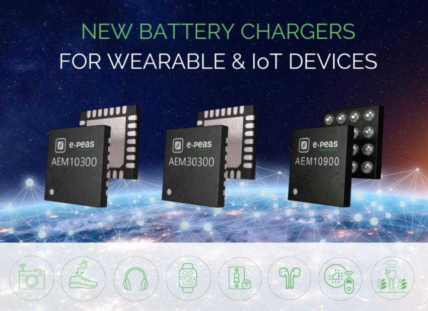 E-PEAS Battery Chargers Target Wearable, Medical and Sensor Products ...