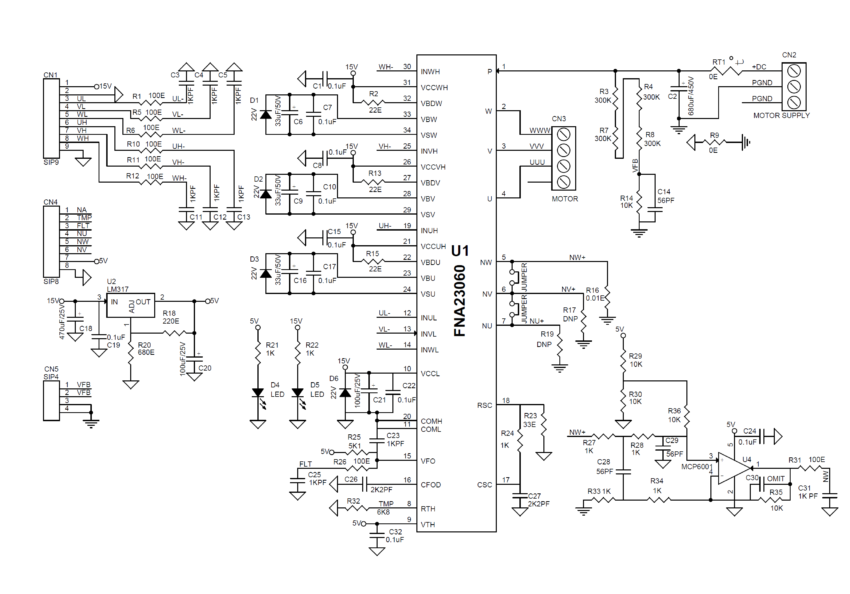 600V - 30A IPM Module Carrier Board for Variable Frequency Drive (VFD ...