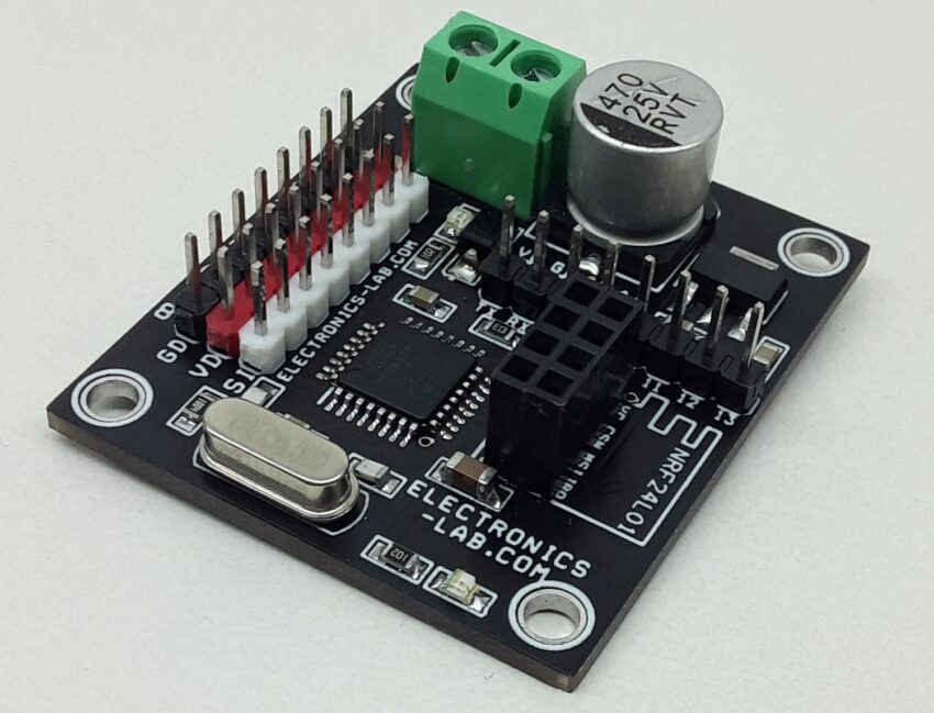8 Channel RC Servo Driver Over RF Link using NRF24L01 RF Module ...