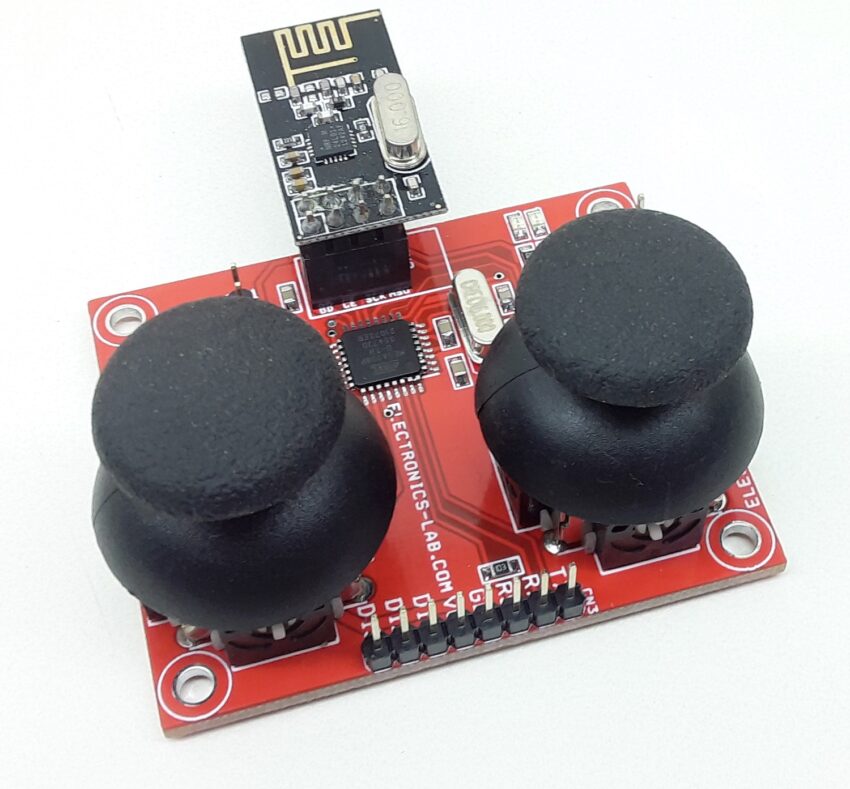 Dual Joystick Rf Remote Transmitter With Nrf24l01 Rf Module 2 Joystick Control Electronics