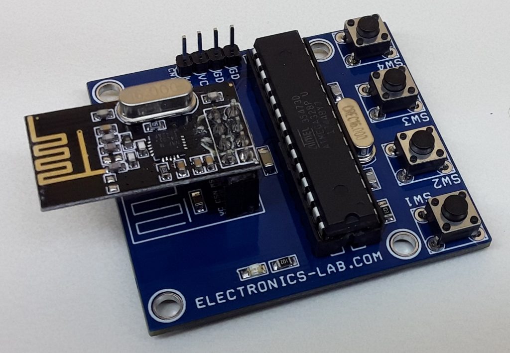 4 Channel RF Remote Transmitter using nRF24L01- Arduino Compatible ...