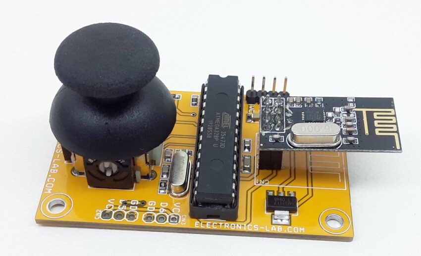 Single Joystick Remote Control Transmitter using NRF24L01 - Arduino ...