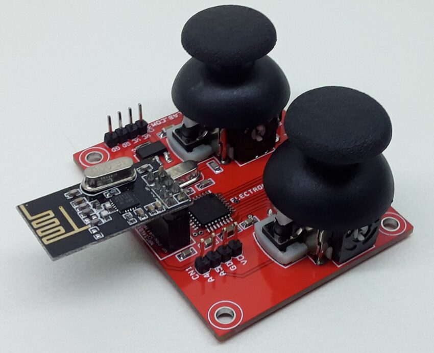 Dual Joystick RF Remote Transmitter with NRF24L01 RF module - 2 ...