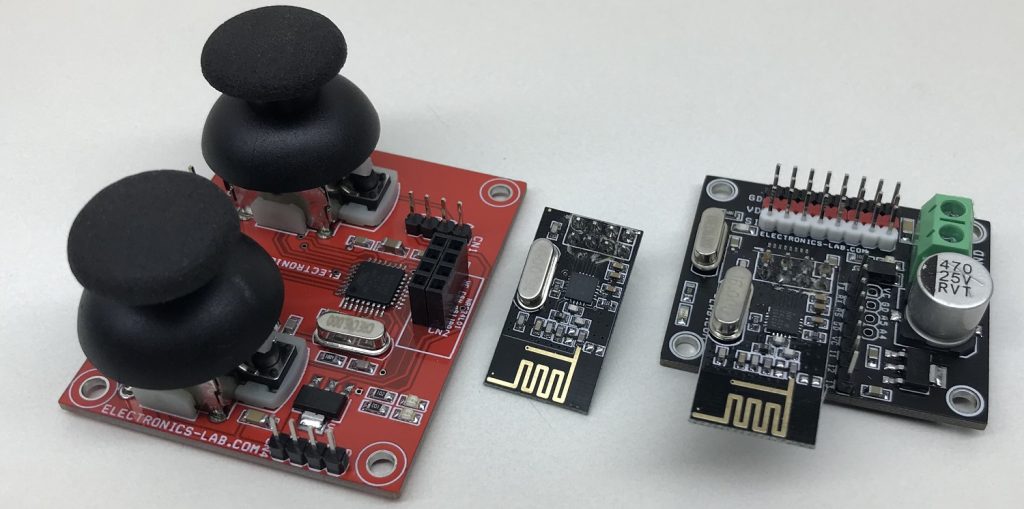 Dual Joystick RF Remote Transmitter with NRF24L01 RF module - 2 ...