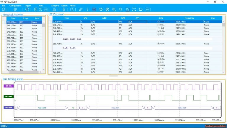 Prodigy Logic Analyser Interface Signals - Electronics-Lab