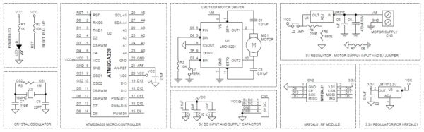 Dc Motor Speed Direction And Brake Control With Nrf24l01 Rf Module Arduino Compatible