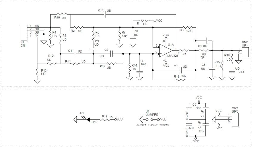 Universal OPAMP Board for SMD SOT23-5 Package - Electronics-Lab
