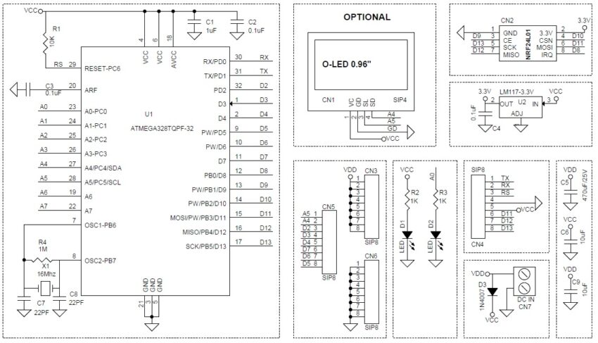 8 Channel RC Servo Driver Over RF Link using NRF24L01 RF Module - Arduino Compatible ...