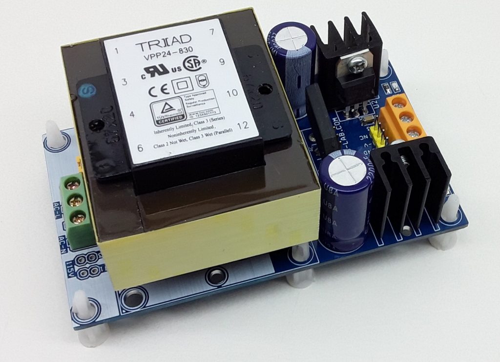 Dual +12V/-12V @ 400mA Regulated Linear Power Supply with AC input ...