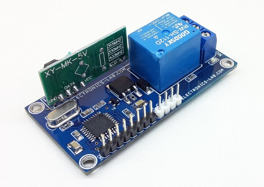 315Mhz RF Remote Receiver with On Board Relay – Arduino Compatible ...